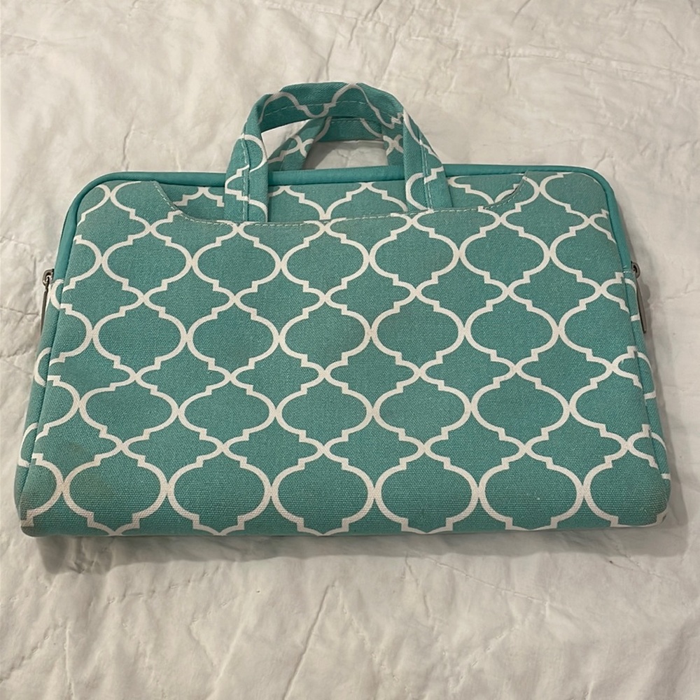 Mosiso Small Aqua Laptop Bag With With Detachable Sho… - Gem